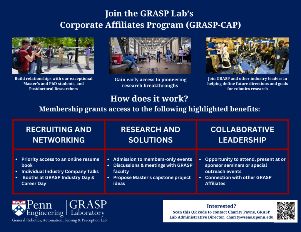 GRASP-CAP: Corporate Affiliate Program - GRASP Lab GRASP-CAP: Corporate Affiliate Program - GRASP Lab